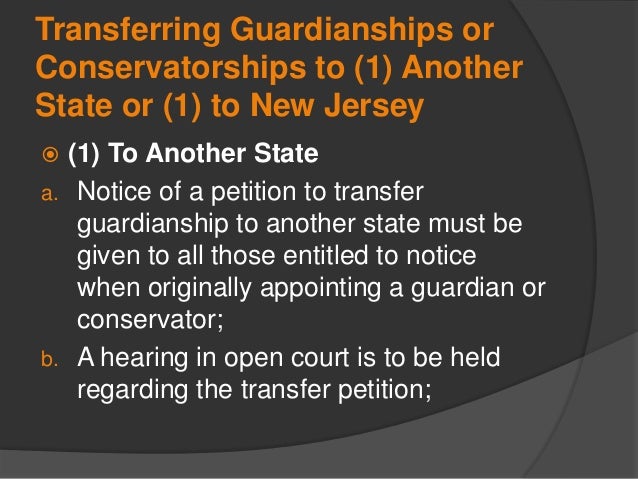 Interstate guardianship issues