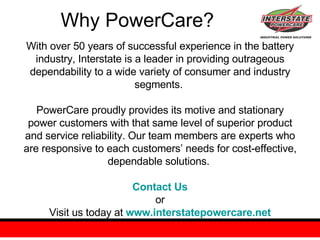Interstate Power Care Overview | PPS