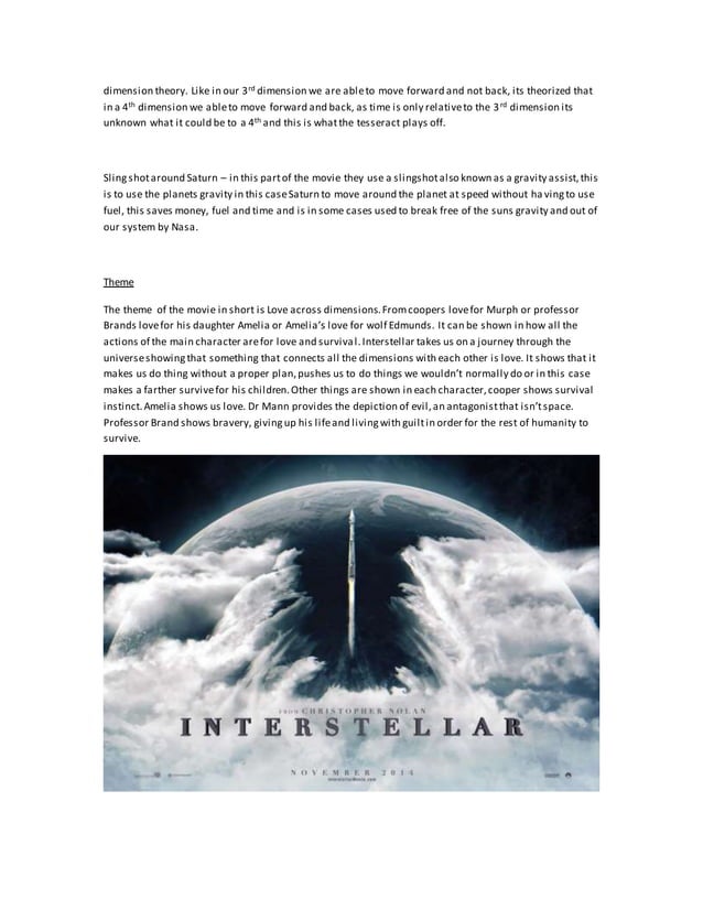 Interstelar theory work | DOCX