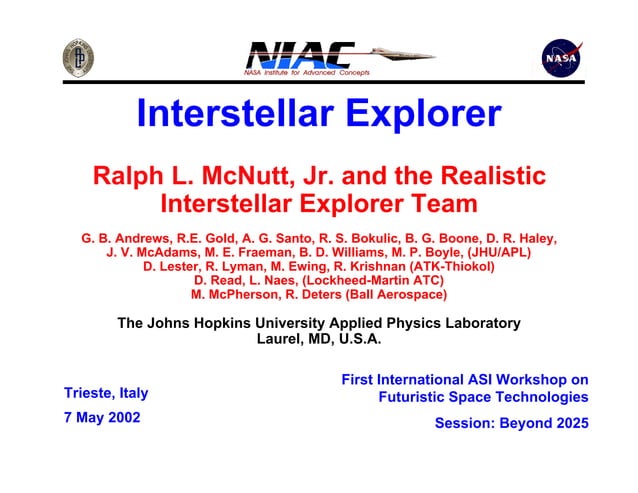 Interstellar explorermay02 | PPT