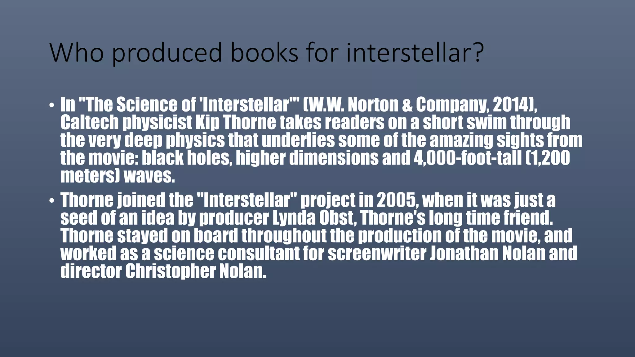 Interstellar revision powerpoint | PPTX