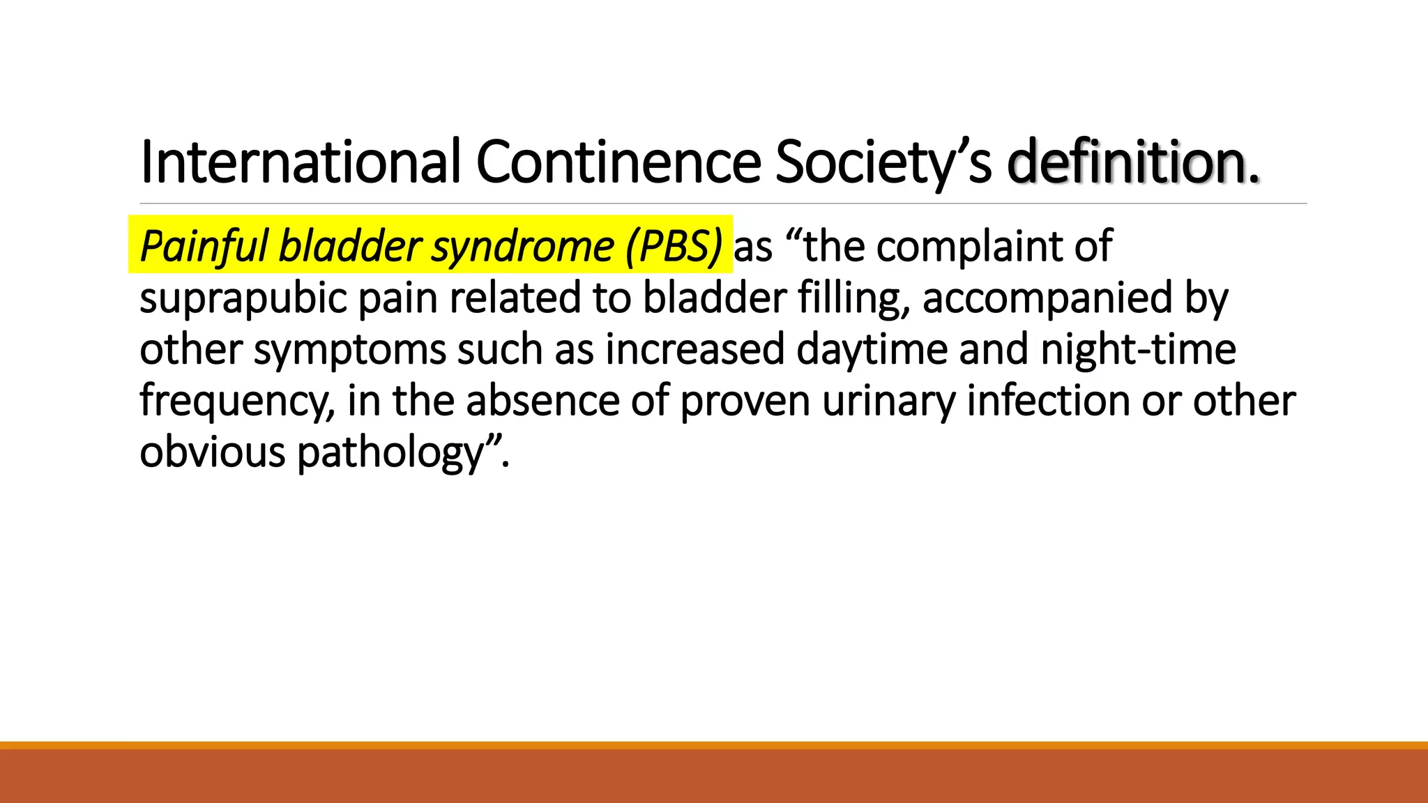 interstital cystitis bladder pain syndrome etiology and diagnosis.pptx ...