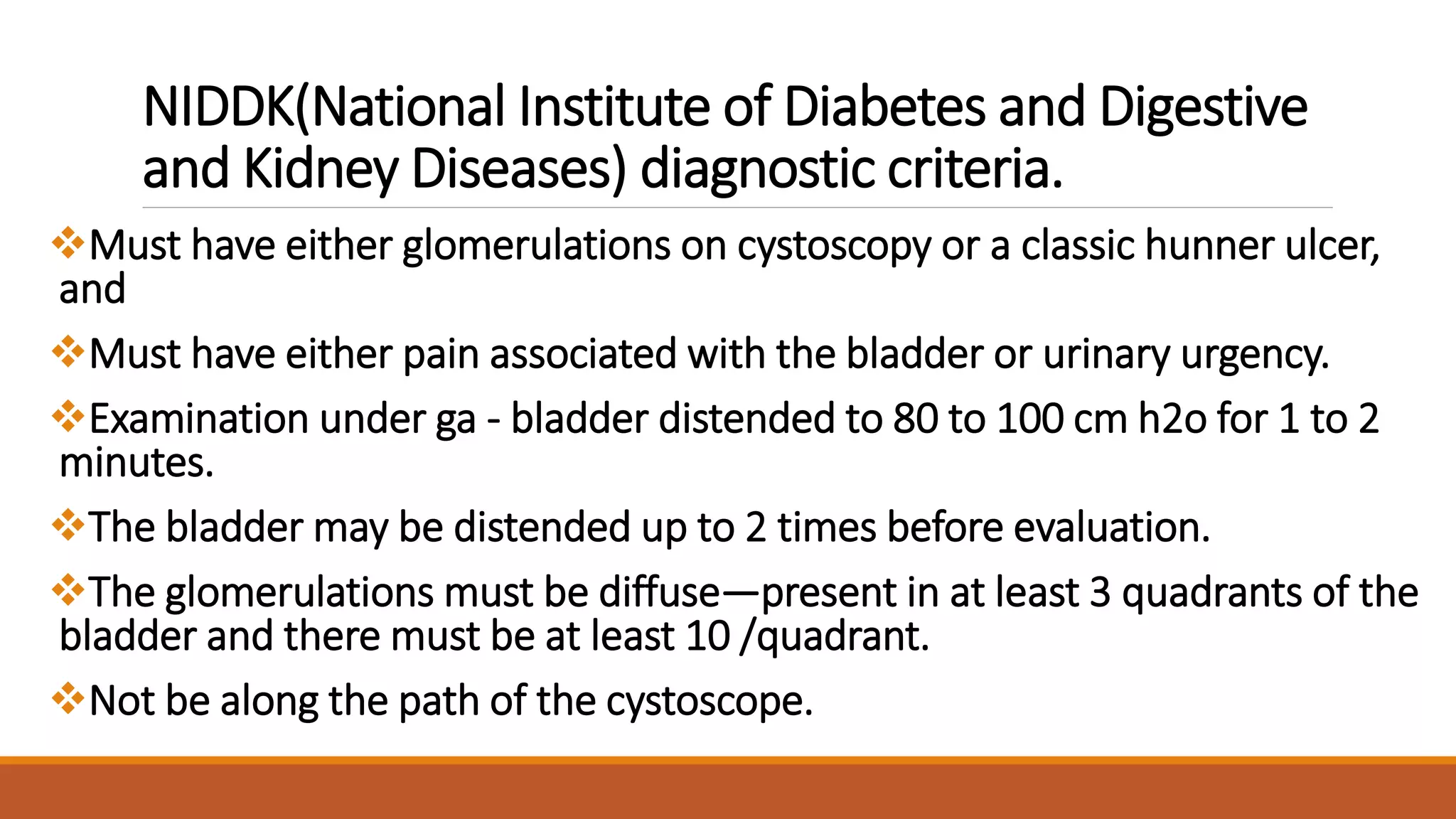 interstital cystitis bladder pain syndrome etiology and diagnosis.pptx ...