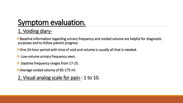 interstital cystitis bladder pain syndrome etiology and diagnosis.pptx ...