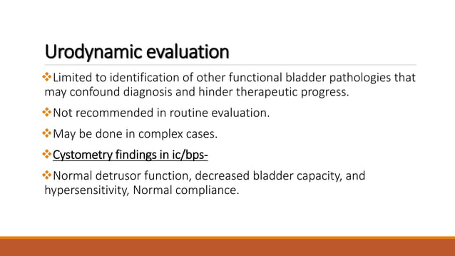 interstital cystitis bladder pain syndrome etiology and diagnosis.pptx ...