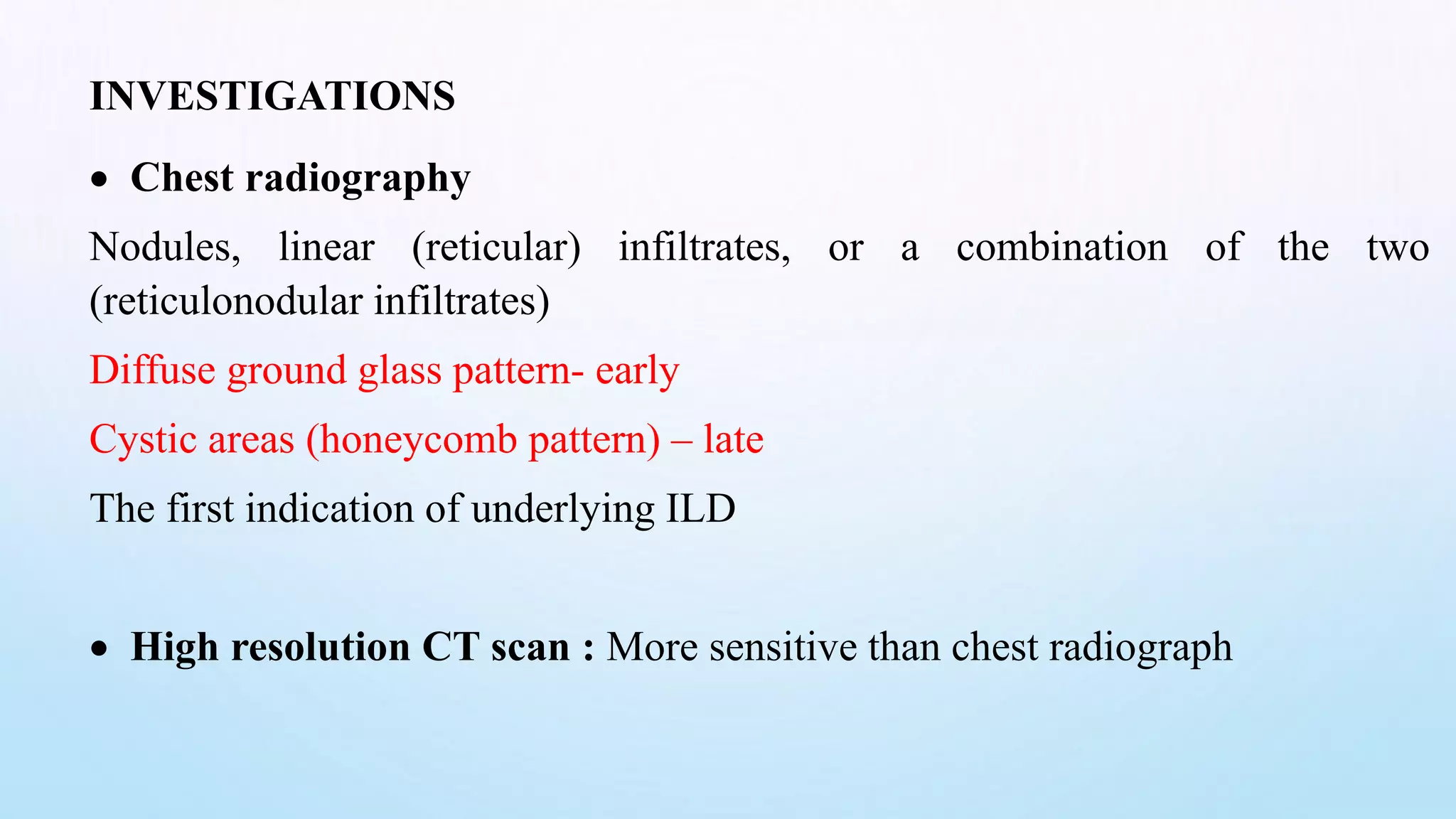Interstitial lung disease (ILD) ppt slideshare | PPTX