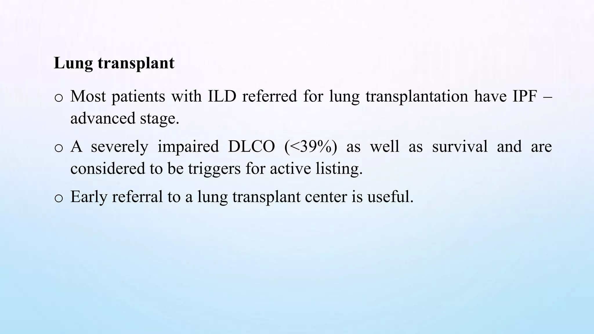 Interstitial lung disease (ILD) ppt slideshare | PPTX