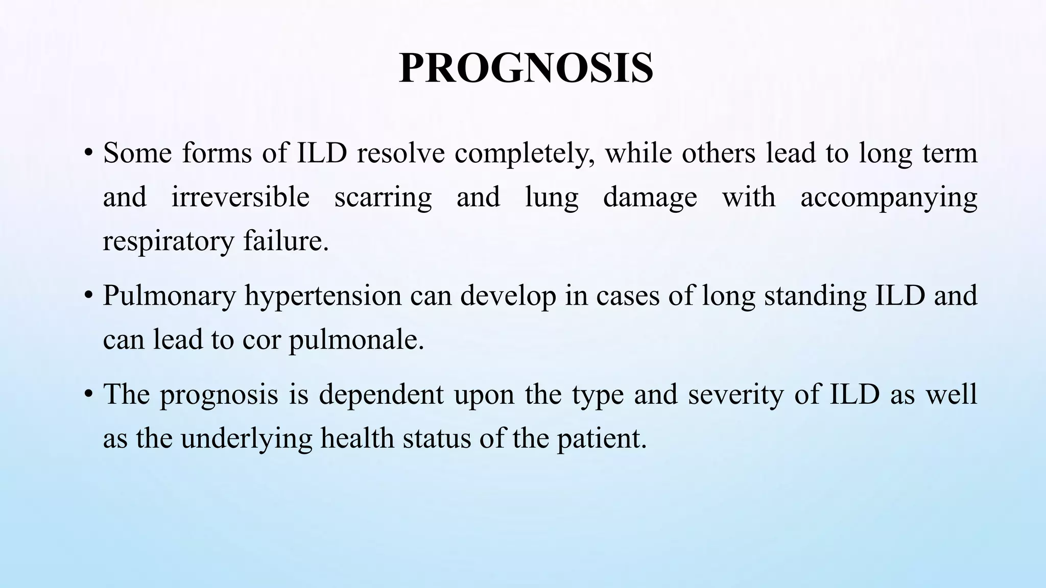 Interstitial lung disease (ILD) ppt slideshare | PPTX