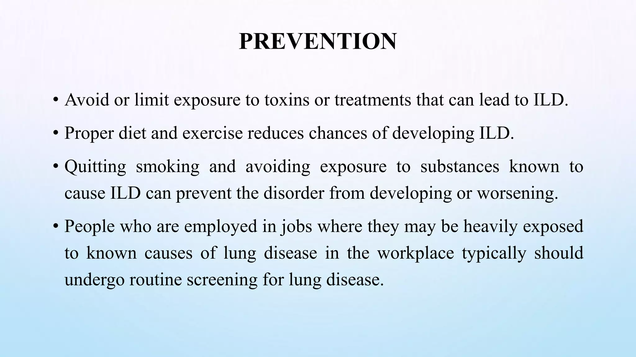 Interstitial lung disease (ILD) ppt slideshare | PPTX
