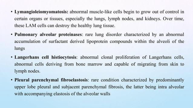 Interstitial lung disease (ILD) ppt slideshare | PPTX | Lung and Respiratory Health | Diseases ...