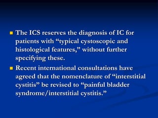 Pathogenesis of Interstitial cystitis | PPT