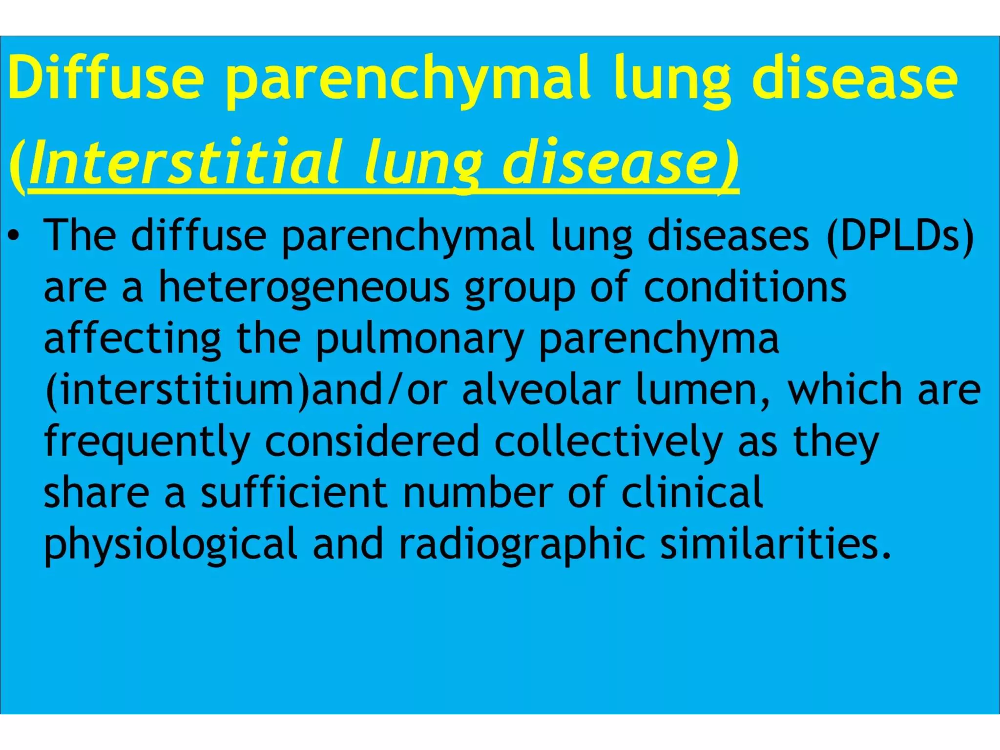 Interstitial lung disease | PPTX