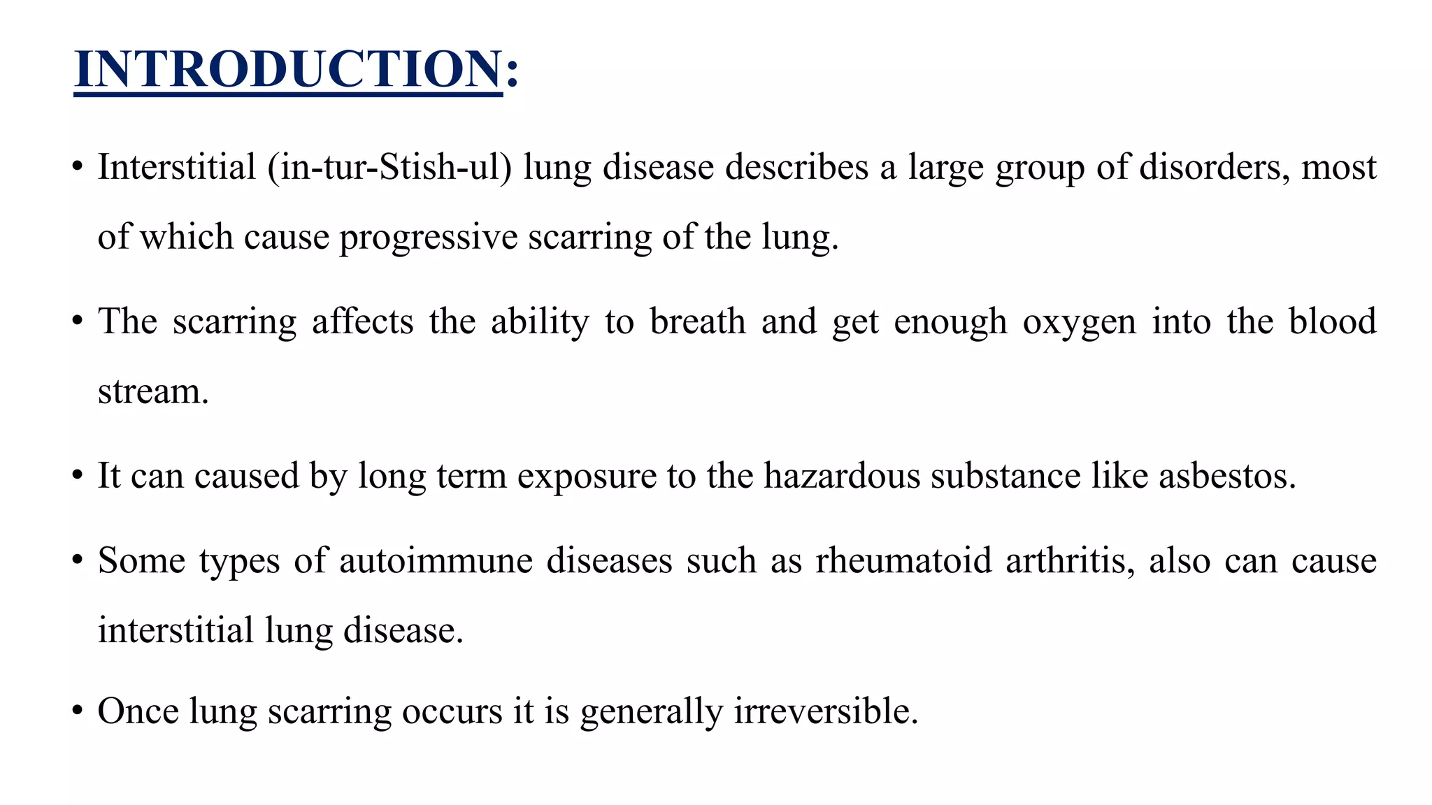 Interstitial lung disease | PPTX