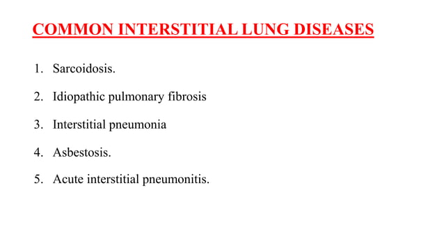 Interstitial lung disease | PPTX