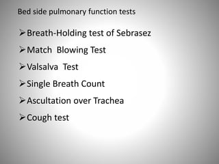 PFT and Interstitial lung diseases | PPTX