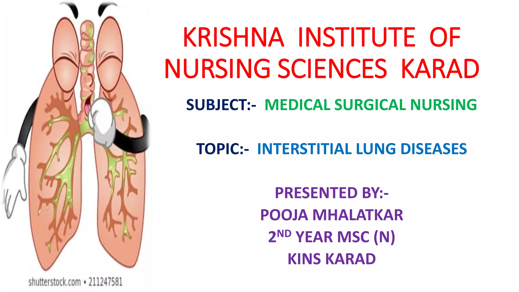 Interstitial lung diseases | PPTX