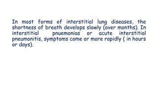 Interstitial lung diseases | PPTX