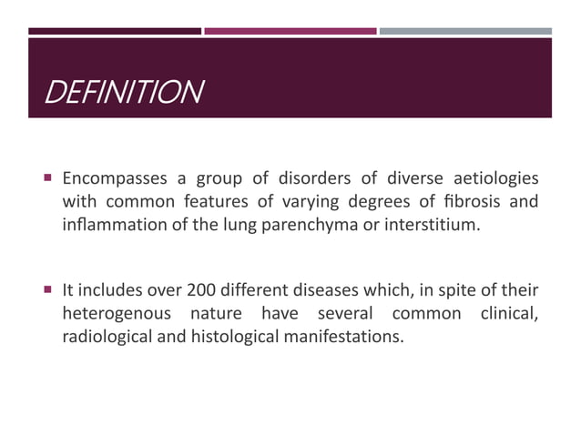 Interstitial Lung Diseases [ILD] Approach to Management | PPTX