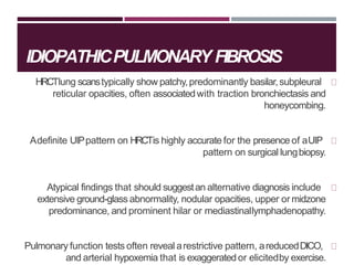 Interstitial lung fibrosis diseases | PPTX