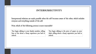 INTERSUBJECTIVITY - a powerpoint presentation | PPTX