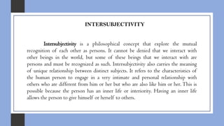 INTERSUBJECTIVITY - a powerpoint presentation | PPTX