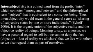 philosophy of the human person intersubjectivity.ppt