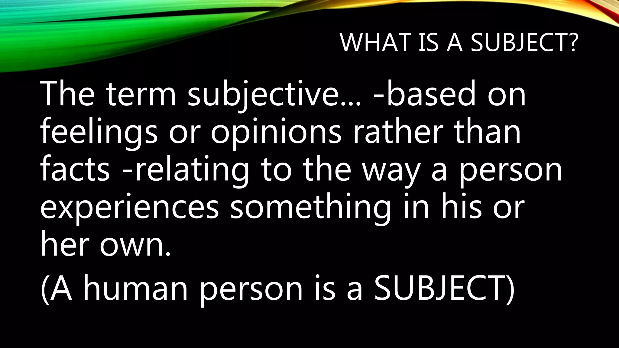 Intersubjectivity: Human Relations | PPTX