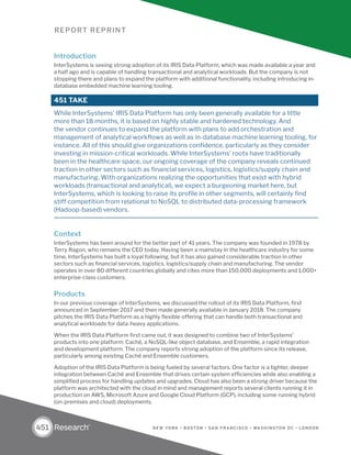 InterSystems IRIS Data Platform : Machine learning on the way | PDF