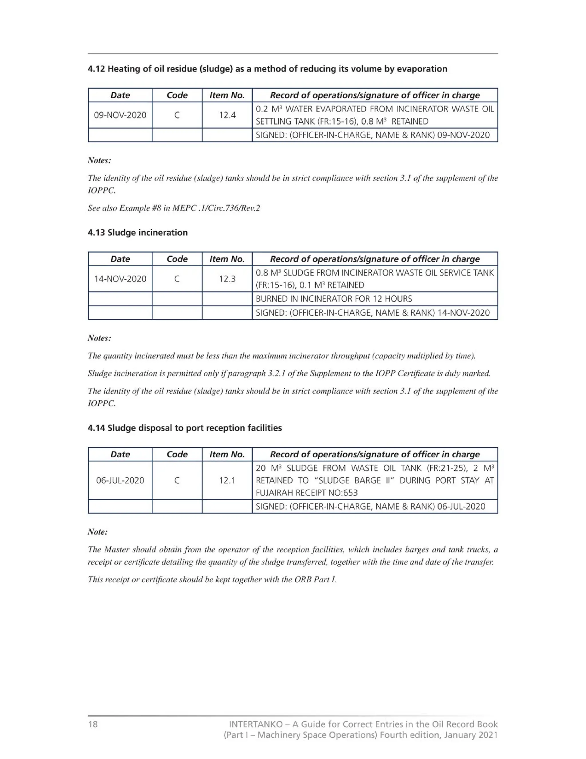 INTERTANKO - A Guide for Correct Entries in the Oil Record Book Part I - 4th Edition | PDF