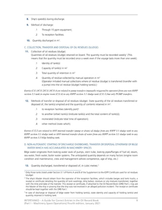 INTERTANKO - A Guide for Correct Entries in the Oil Record Book Part I - 4th Edition | PDF