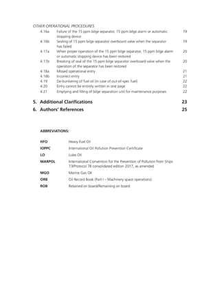 INTERTANKO - A Guide for Correct Entries in the Oil Record Book Part I - 4th Edition | PDF