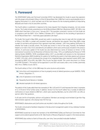 INTERTANKO - A Guide for Correct Entries in the Oil Record Book Part I - 4th Edition | PDF