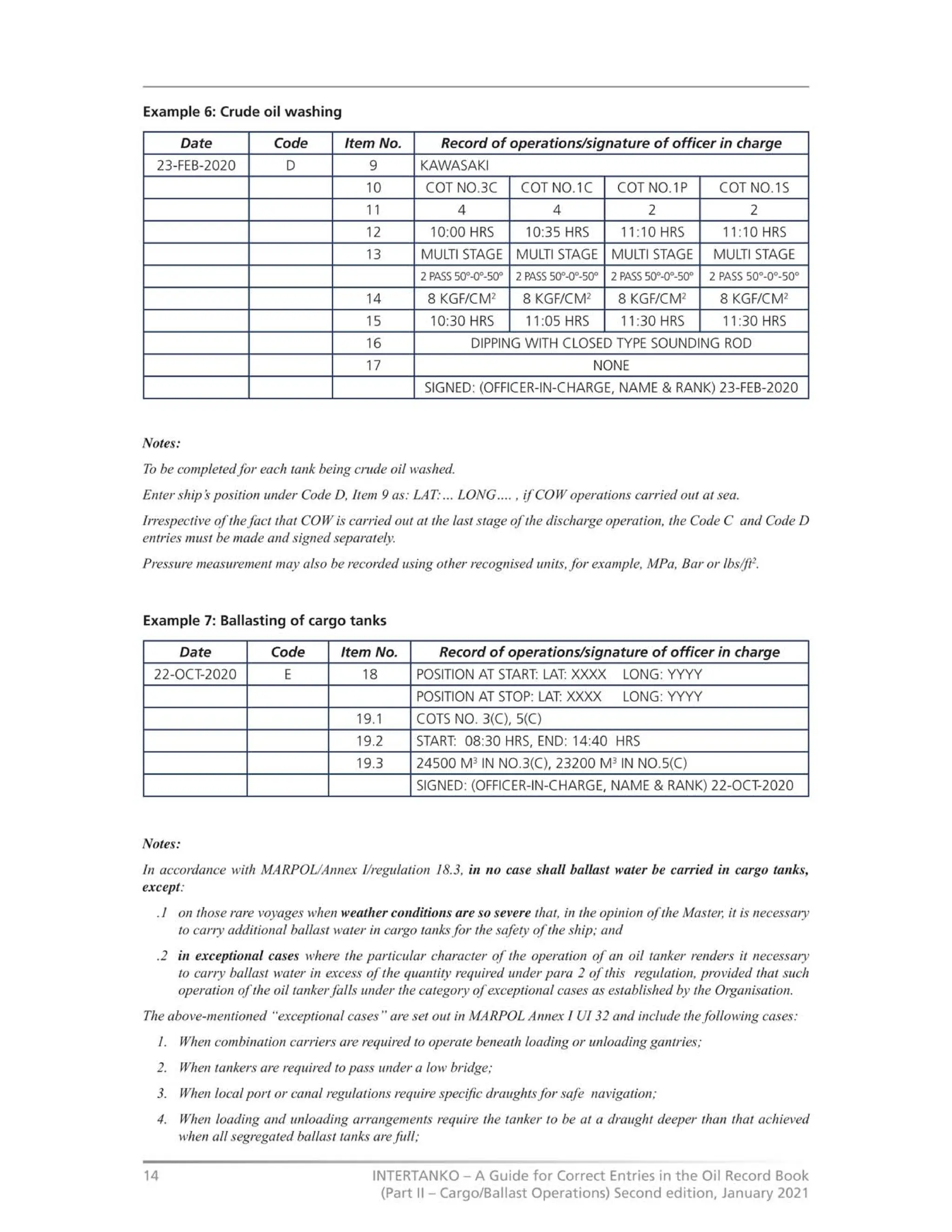 INTERTANKO - A Guide for Correct Entries in the Oil Record Book Part II Second Edition | PDF