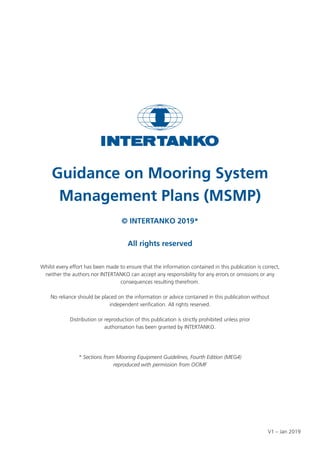 INTERTANKO - Guidance On Mooring System Management | PDF