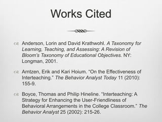 Interteaching Online and Face-to-Face | PPT