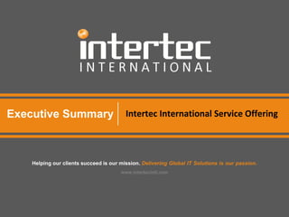 Intertec International Executive Summary 10 20 10 | PPT
