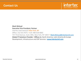 Intertec International Executive Summary 10 20 10 | PPT