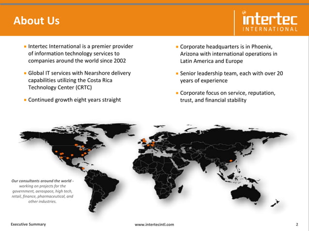 Intertec International Executive Summary 10 20 10 | PPT