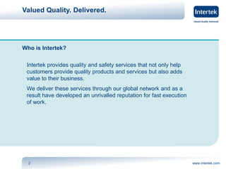 Intertek - Industry Services | PPTX