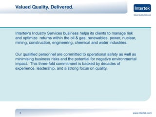 Intertek - Industry Services | PPTX