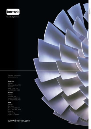 Intertek Corporate Brochure 2012 | PDF