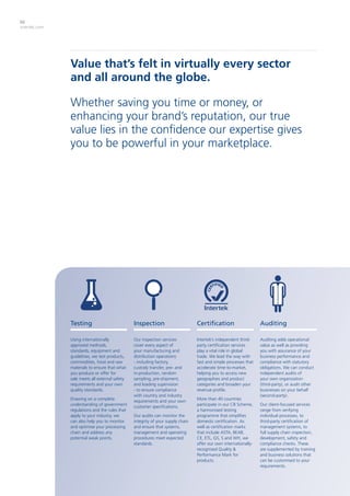 Intertek Corporate Brochure 2012 | PDF