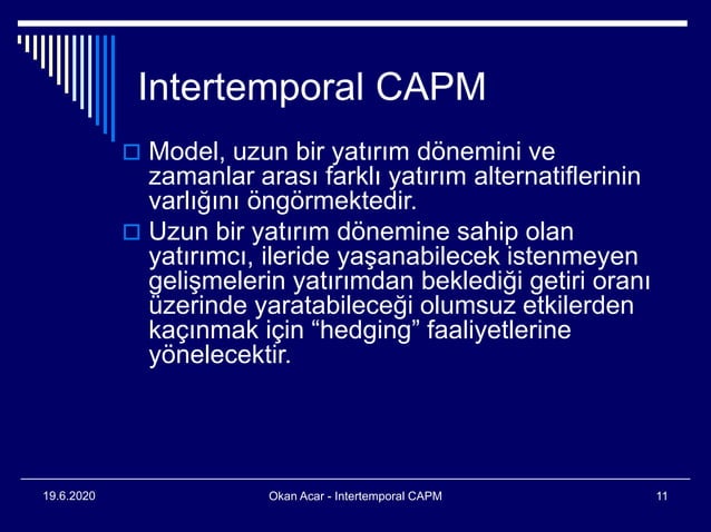Intertemporal CAPM | PPT