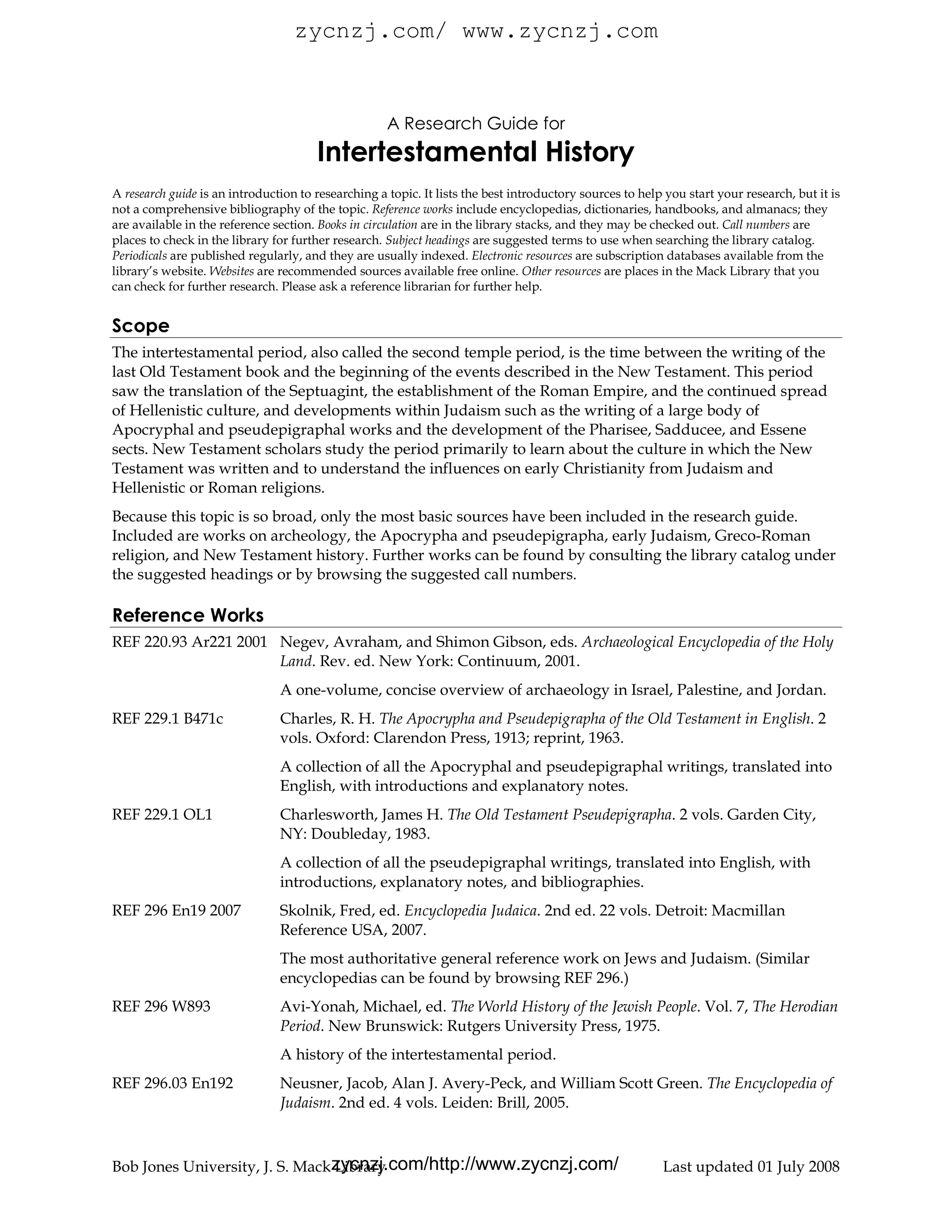 Intertestamental history | PDF