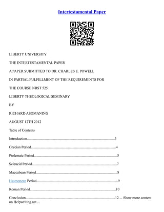 Vassal State Of Rome Intertestamental Period