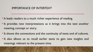 intertext.pptx reading and writing grade 11 | PPTX | Books and Literature