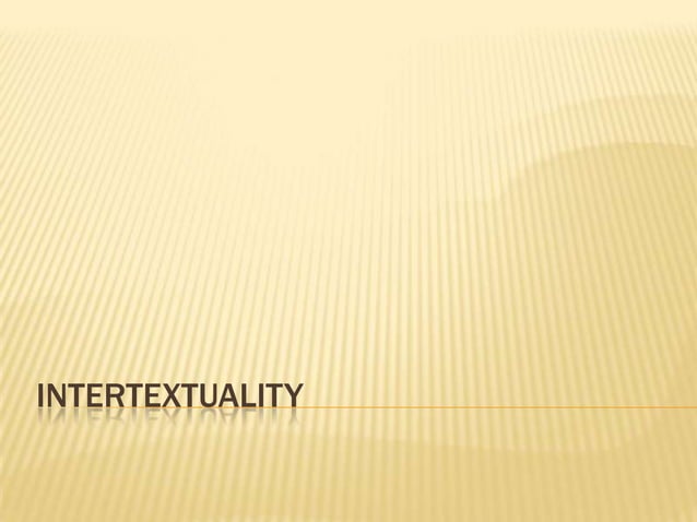 Intertextuality | PPTX | Music Video | Genres