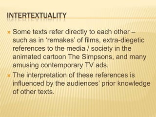 Intertextuality | PPTX | Music Video | Genres