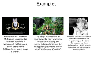 Intertextuality in Music Videos | PPT | Free Download