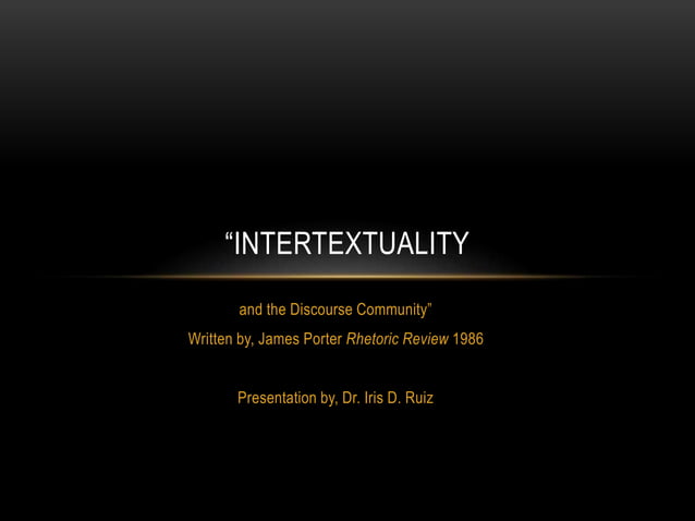 Intertextuality | PPTX